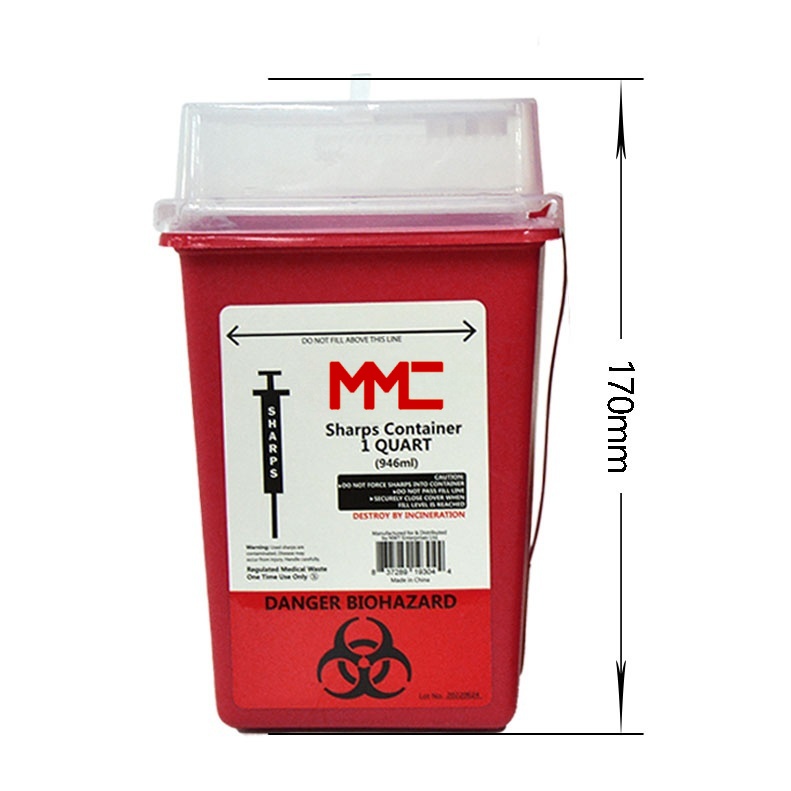 Home Travel Use 1 quart Portable Small Biohazard Containers - MMC ...