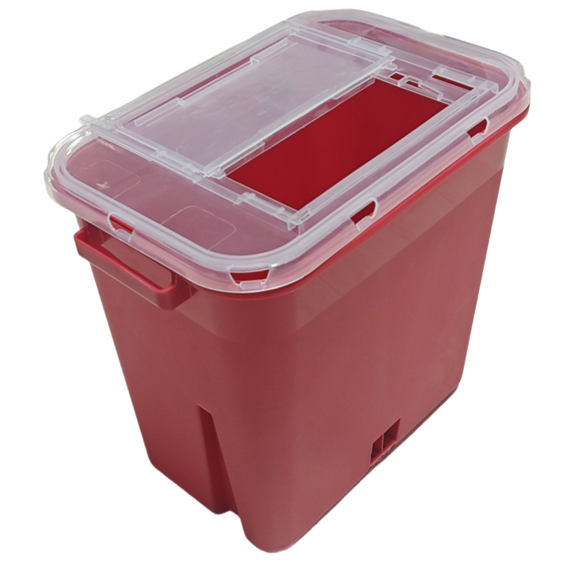 Biohazard Needle and Syringe Disposal 7.6L 2gallon Sliding Lid Sharps ...