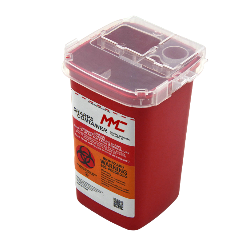 Small Portable 1qt puncture proof container needle sharps container for ...